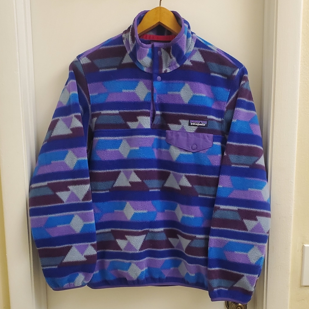Rare Pattern Patagonia Fleece Pullover Size Women's S… - Gem